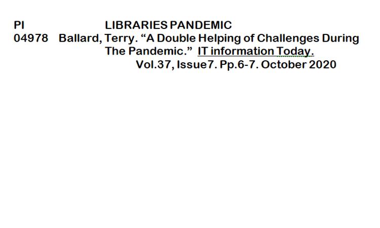 PERIODICAL INDEXING – IDC LIBRARY